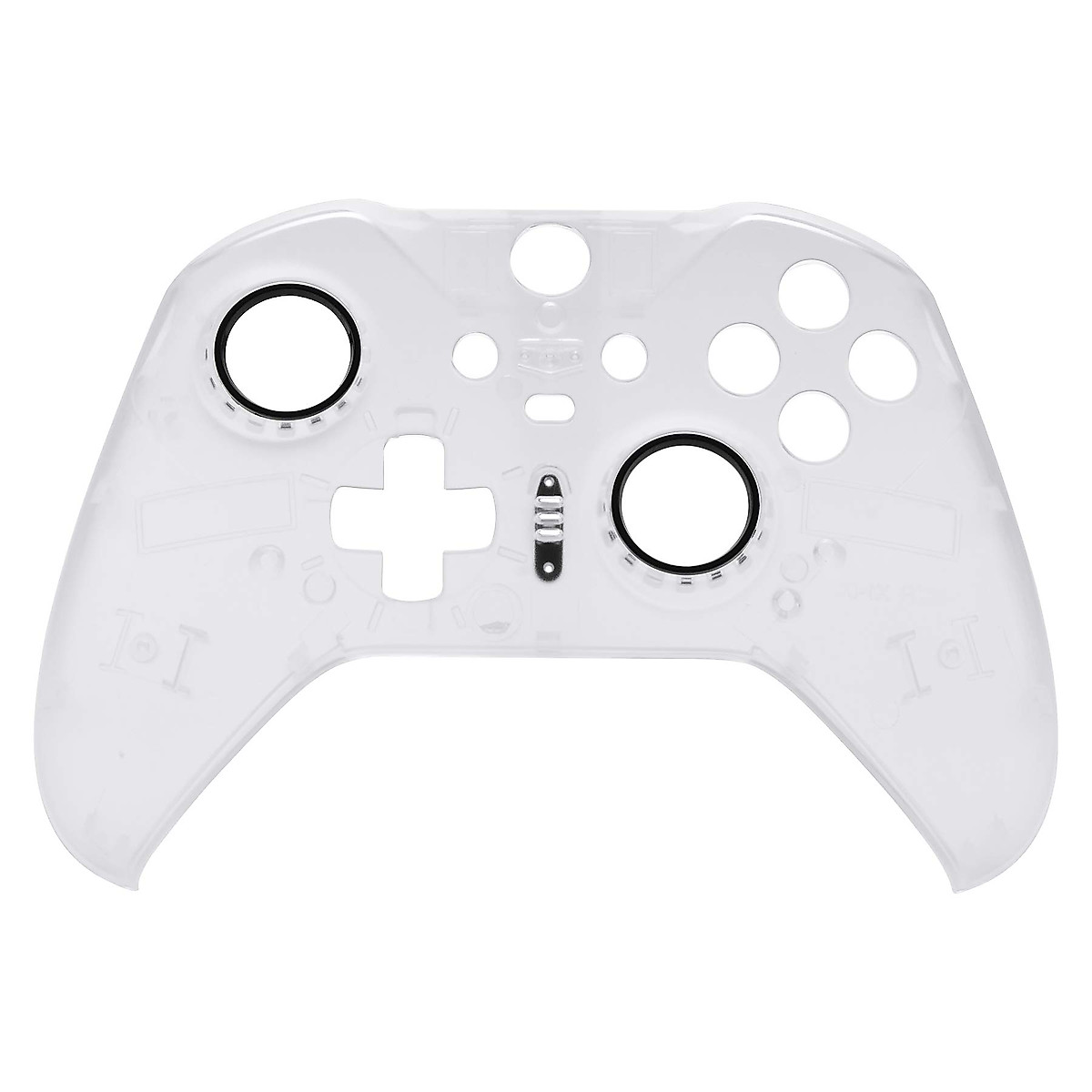 eXtremeRate Transparent Clear Faceplate Cover, Front Housing Shell Case Replacement Kit for Xbox One Elite Series 2, Xbox Elite 2 Core Controller Model 1797 - Controller Not Included