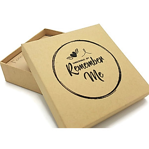 Handmade by Remember Me Loss of Father Gift, In Loving Memory, Dad Memorial Necklace In Memory of Dad Necklace with Picture Charm, Angel Wing, and Dad Charm