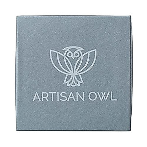 Artisan Owl Arrow Cuff Feather Bracelet - Silver Tone