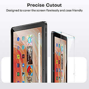 [2 Pack] OMOTON Screen Protector for Amazon Fire HD 10 Tablet (13th/11th Generation, 2023/2021 Released)/Fire HD 10 Plus/Fire HD 10 Kids/Kids Pro All-New 10.1 Inch Tablet, Tempered Glass