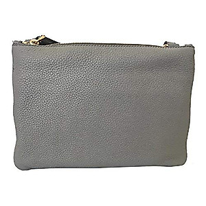 Prada Dove Gray Vitello Phenix Designer Crossbody Bag for Women 1BH046