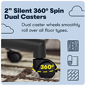 Serta Executive Office Chair Ergonomic Computer Upholstered Layered Body Pillows, Contoured Lumbar Zone, Base, Fabric, Black/Grey