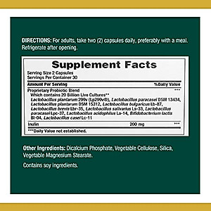 Probiotics by Nature's Bounty, Ultra Strength Probiotic 10, Immune Health & Digestive Balance, 60 Capsules