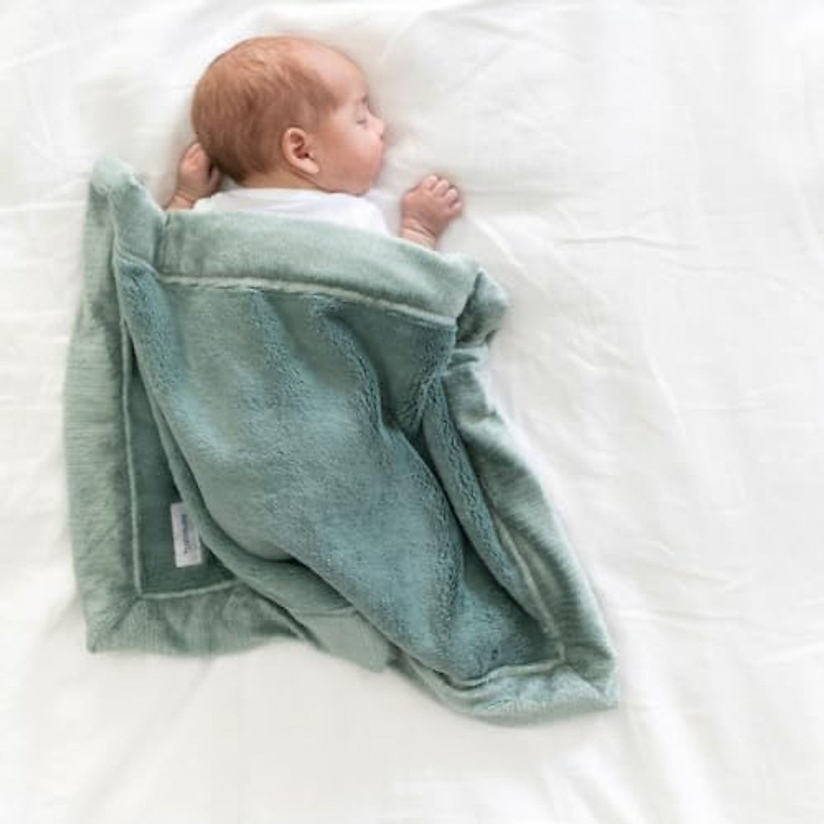 SARANONI Security Blankets for Babies Super Soft Boutique Quality Lush Luxury Baby Blanket (Mini 15" x 20", Eucalyptus)