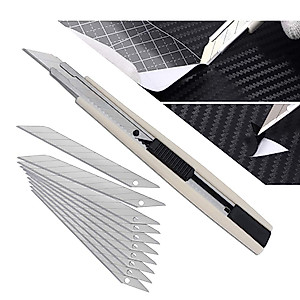 Vehicle Vinyl Wrap Tool Kit Car Wrap Kit Include Vinyl Squeegee, Film Cutter, Air Release Pin, Utility Knife Wrap Tools for Car Wrapping Window Film Application PPF Installation & Wallpaper Smoothing