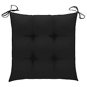 imasay Chair Cushions 2 pcs Black 15.7x15.7 x2.8 Fabric