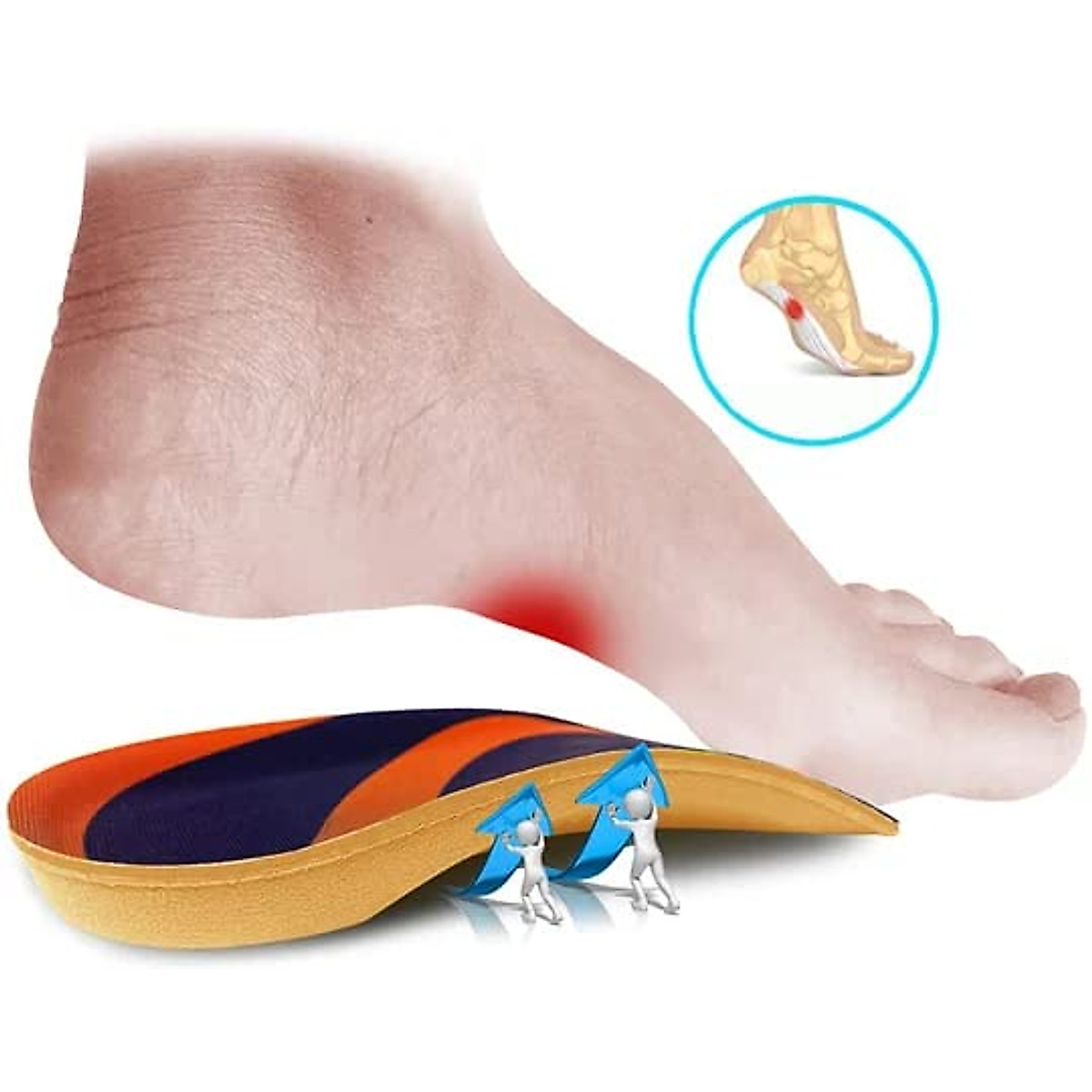 DASSIO Women's Orthopedic Sneakers, Ladies Rocker Shoes Air Cushion Platform Orthopedic Slip-On Walking Shoes with Arch Support, Mesh Tennis Sports Shoes Lightweight Sneaker (Black,37)