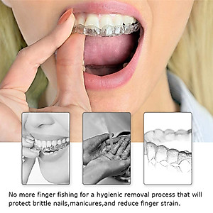 Dentosmile Aligner Remover Tool/Invisible Removable Braces, Invisible Aligner Remover-Aligner Remover-Fixer (White) (Pack of 10)