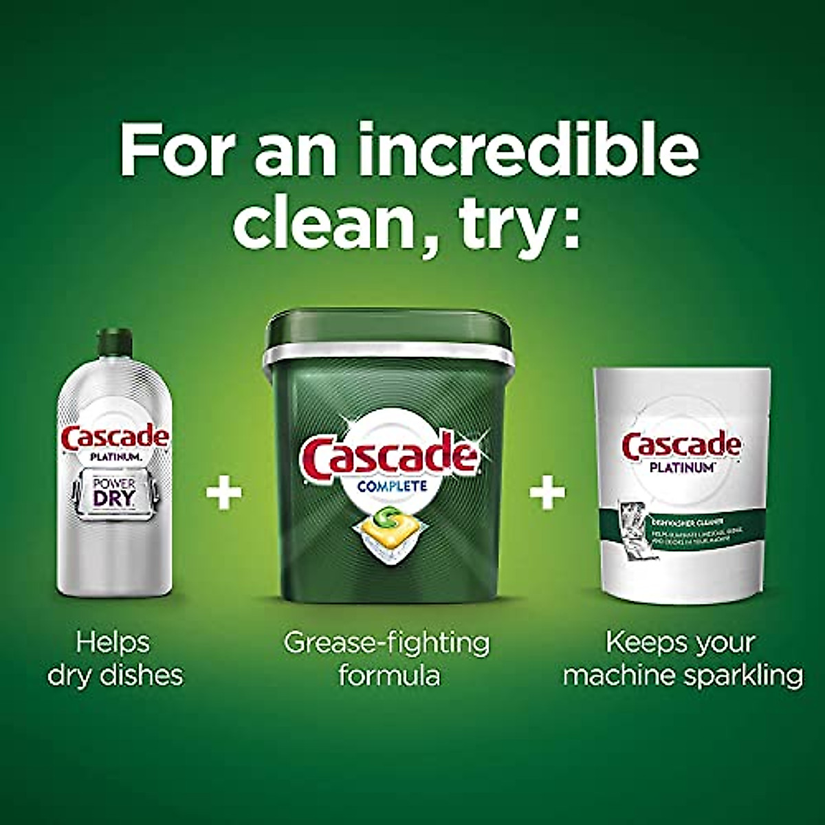 Cascade Complete Dishwasher Pods, Dishwasher tabs, Dish Washing Pods for Dishwasher, Dishwasher tablets, Lemon Scent ActionPacs, 78 Count