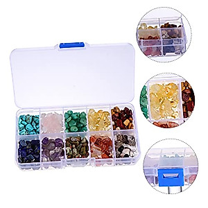 Didiseaon Gravel Natural Stone Natural Gemstone Beads DIY Kits Gemstone Jewelry Healing Stones Jewelry Spacer Beads Irregular Chips Beads DIY Spacer Beads Loose Bead Stone Spacer Beads 1 Box
