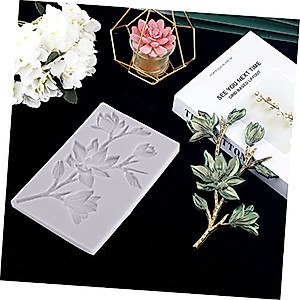 COHEALI Chocolate Molds 1pc Camellia Silicone Mold Cake Stencil Ring Making Tools Accessory Tray Resin Casting Charm Holder for Necklace Camellia Ornament Making Tool Camellia Epoxy Mold