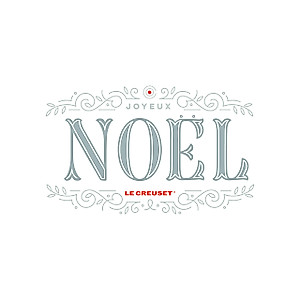 Le Creuset Silicone Noel Collection Medium Spatula, 11 1/8" x 2 1/4", White with Printed Design & Gold Foil