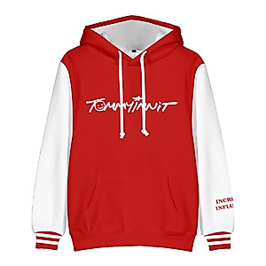 MARLLEGEBEE TommyInnit Baseball Hoodie Dream Team SMP Merch Long Sleeve Woman Man Sweatshirt Couple Clothes (WP07912,M)