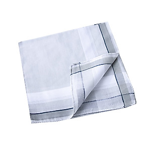 BonjourMrsMr Men's Handkerchies 100% Cotton Hanky 3 Piece Gift