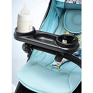 Kakalote 3 in 1 Universal Stroller Snack Tray with Cup Holder,Snack Tray for Baby Stroller,Multifunction Stroller Organizer for Stroller Bar Fits Most Types of Strollers