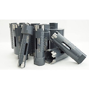 Trenion, T Core Drill Bits 1-3/8 Inch Advanced Technology on Diamond T Shape Segments for Hard Stone Concrete Marble Granite Brick for Dry Wet Drill Hole Saws 5/8"-11 Thread