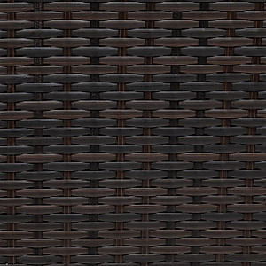 Tensun 5 Pieces All-Weather Brown PE Rattan Wicker Sofa Set Outdoor Patio Sectional Furniture Set Half-Moon Sofa Set with Tempered Glass Table for Garden Balcony Backyard(Grey)