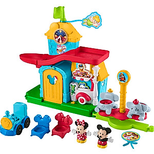 Fisher-Price Little People Toddler Toy Disney Mickey & Friends Playset with Sounds & Phrases for Ages 18+ Months