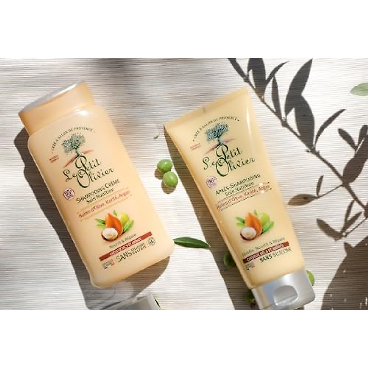 Le Petit Olivier Nutrition Hair Conditioner - Olive, Shea, Argan Oils - Detangles And Repairs - Enhances Softness And Elasticity Of The Hair - Suitable For Dry And Damaged Hair - 6.76 Oz