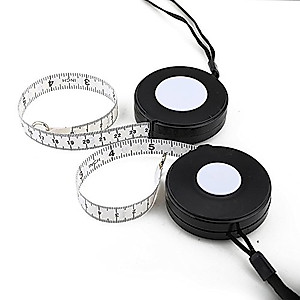 WIN TAPE 80'' / 205 CM Black Retractable Tape Measure with Black Rope