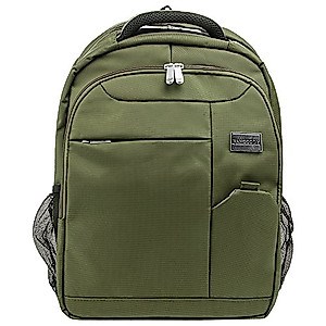 Vangoddy Germini 15.6 Inch Laptop Backpack Casual Daypack for Acer Aspire, Chromebook 15, Asus Aspire E5, ROG, Razer Blade, Toshiba Satellite, Tecra Series 14 inch 15.6 inch Laptop, Olive Green