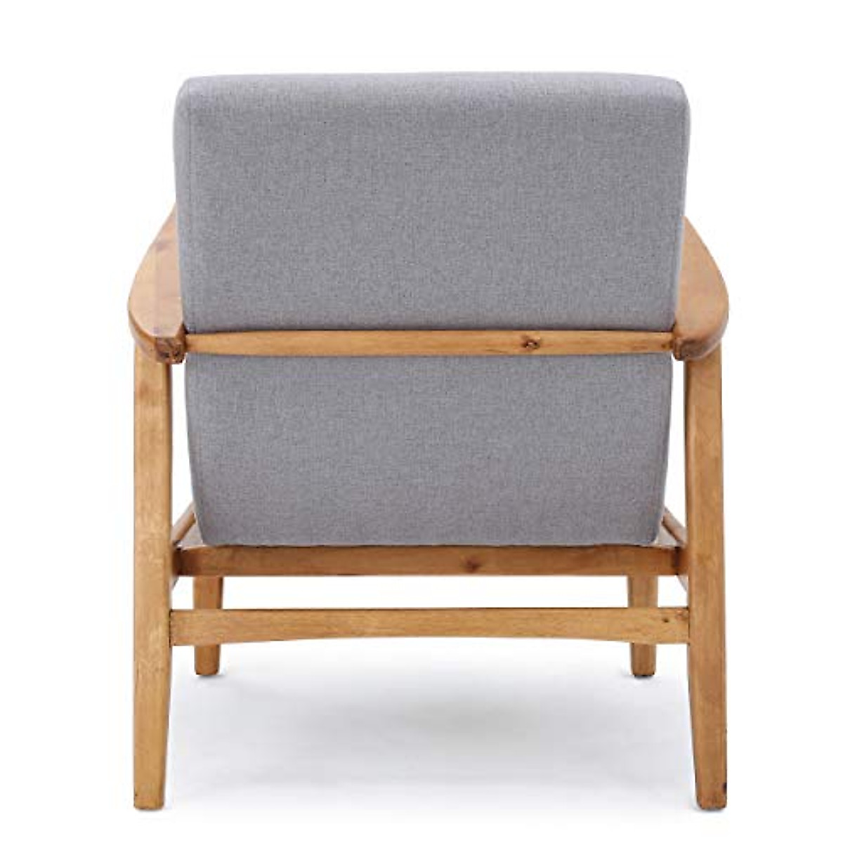 GDF Studio Winford Light Grey Fabric Wood Frame Mid Century Modern Office Chair