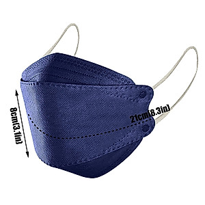 SINYEE KF94 Face Protective Mask for Adult - 60 Packs Individually Packaged - 4 Layer Disposable Safety Dust Mask Multicolor