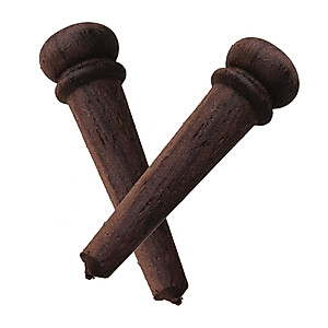 BQLZR Acoustic Guitar Rosewood Bridge Pins W/PEARL Shell Dot Wooden Acoustic Guitar Pegs Pack of 6