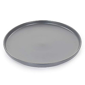 Elama Luxmatte Contemporary Dinnerware Set, 20 Piece, Dark Grey