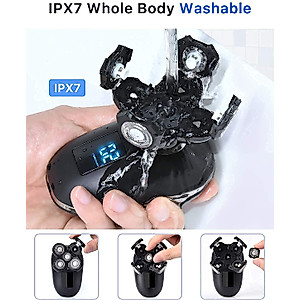 Electric Shaver for Women 5 in 1 Beauty Shavers Set for Whole Body, Legs,Underarms, with Face Cleansing Brush, Hair Clipper and Nose Hair Trimmer, Rechargeable Cordless Fast Charge Razor Wet Dry Use