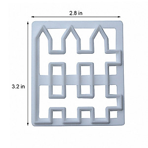 MoldFun 2Pcs Wood Fence Cookie Cutter Plastic Mold for Fondant, Gum Paste, Polymer Clay, Cake Border Decorating