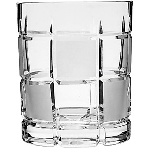 Premium Set of 2 Hand Made Crystal Scotch, Bourbon & Whiskey Rocks Glasses, Thick Weighted Bottom, Old Fashioned Glassware