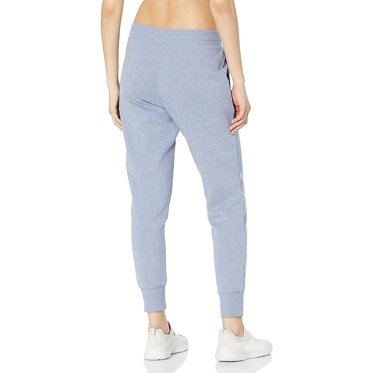 Amazon Essentials Women's French Terry Fleece Jogger Sweatpant (Available in Plus Size), Indigo Blue Heather, Medium