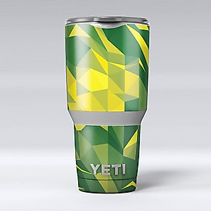 Design Skinz Green and Yellow Geometric Shapes - Skin Decal Vinyl Wrap Kit Compatible with The Yeti Rambler Cooler Tumbler Cups