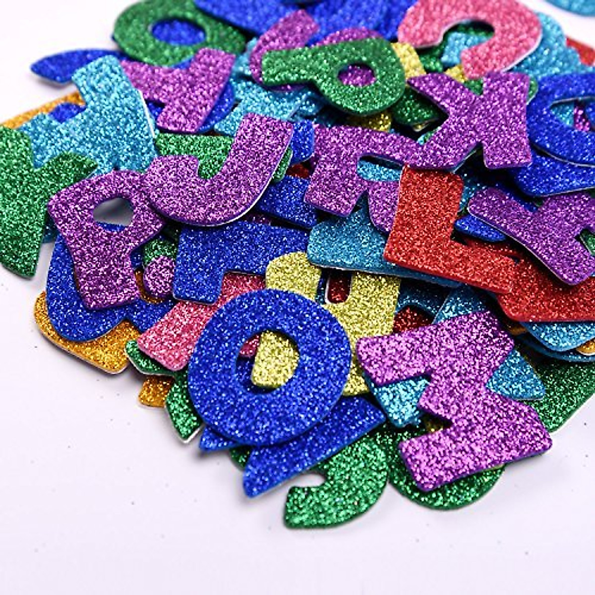 eBoot Glitter Foam Stickers Letter Sticker Self Adhesive Letters, Assorted Colors, 5 Sets