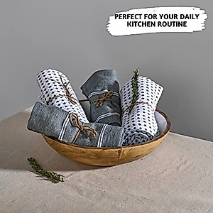 Folkulture 100% Cotton Kitchen Towels with Hanging Loop, Waffle Weave St Patricks Day Kitchen Towels and Dishcloths Sets, Hand Towels for Kitchen, 20 x 28 inches, Set of 4, (Khaki Green)