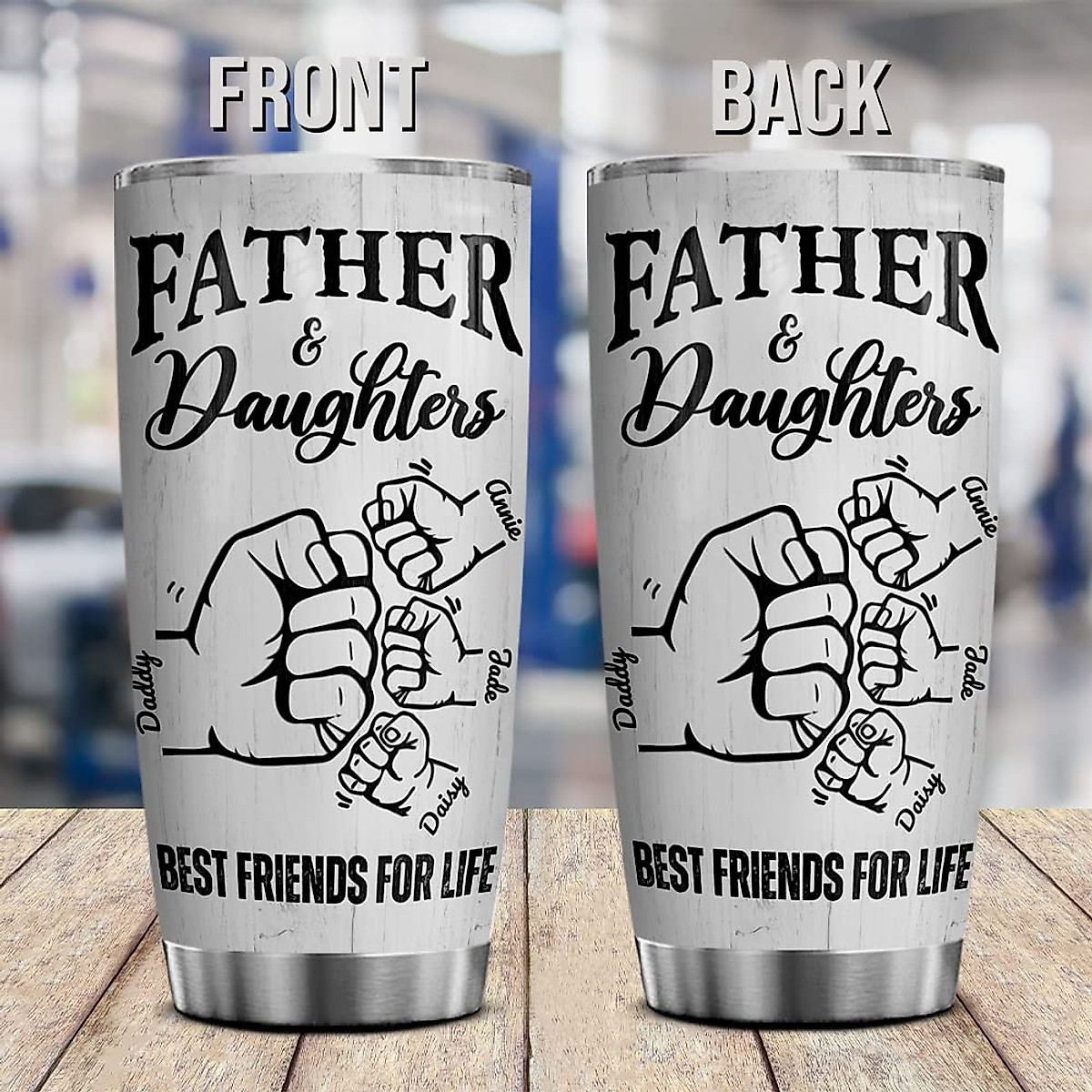 Wassmin Dad Gifts From Daughter Personalized Father Daughter Best Friends Tumbler Cup 20oz 30oz Dads Stainless Steel Insulated Coffee Tumblers Travel Mug Fathers Day Birthday Christmas Presents