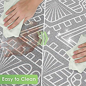 HITIK Kitchen Mats Rug Anti Fatigue(17.32''X47.24 ''),Ergonomic Cushioned Floor Rug Standing Mat Area Thick PVC Waterproof, Non-Slip, Oil Resistant Floor Mats for Kitchen, Office