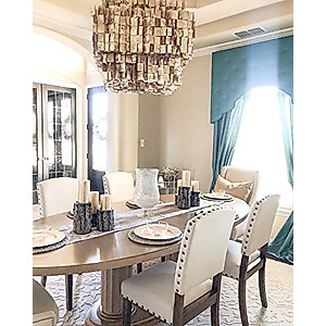 BELLEZE Dining Chairs, Set of 2 Kitchen Dining Room Chairs Upholstered Parson Chairs with High Back & Nailhead Trim, Mid Century Modern Dinner Chairs - Blake (Dark Gray)