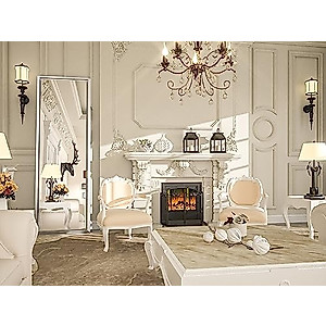 Silver Bathroom Mirror for Over Sink: 65 x 22 Inch Brushed Nickel Bathroom Wall Mirror - Modern Farmhouse Framed Vanity Mirror Hangs Horizontal or Vertical Shatterproof