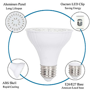 Blue LED Spa Light Bulb 120v 15W 1500 Lumen Endless Dark Ocean Blue Par20 Swimming Spa Bulb for Pentair and Hayward Spa System E26 Base