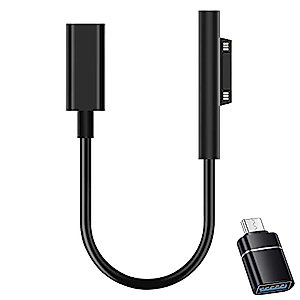 BOLS Type-c Female to Microsoft Surface Magnetic PD 45W 15V/3A Fast Charging Cable Compatible with Surface Pro 3/4/5/6 Surface GO Surface Book 1/2 Surface Laptop1/2