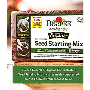 Burpee 8 qt Organic Coir Compressed Seed Starting Mix 1-Brick