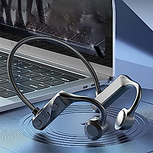 Bzdzmqm Bone_Conduction Wireless Headphones, Wireless Sport Earbuds Bluetooth 5.0 IPX5 Waterproof Sweat Resistant Certified for Workouts, Night Running, Cycling