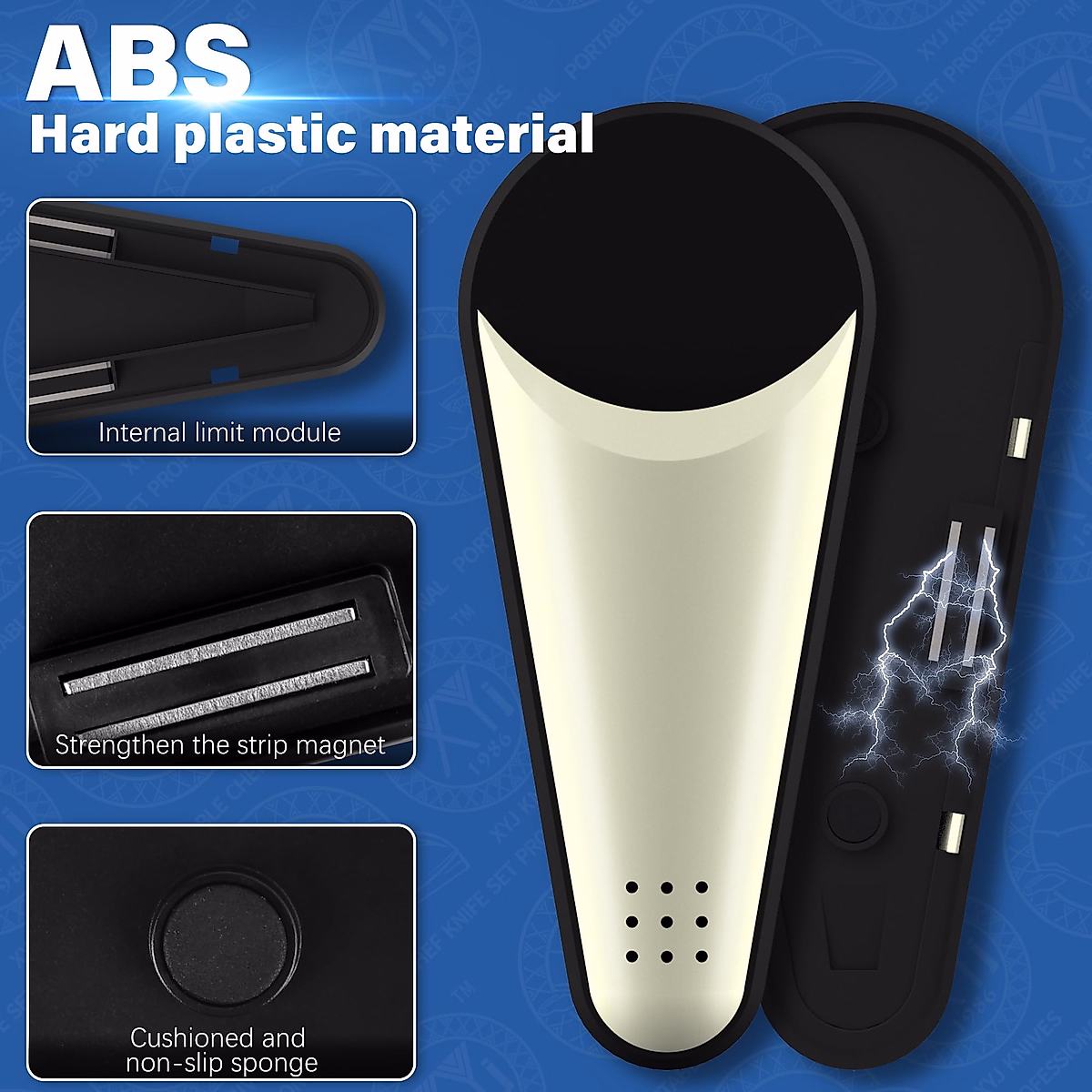 XYJ Scissor Holder Featuring Magnetic & Drainage Holes, Detachable Storage Case for Kitchen Scissors Organization - Perfect for Your Refrigerator