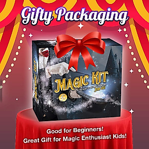 GraceDuck Magic Tricks Kit for Kids - Dress Up & Pretend Play Magician Dress Up Fun Stuff Outdoor Indoor Games for Boys Girls Toddlers Ages 5 6 7 8 9 10 11 12 Years Old
