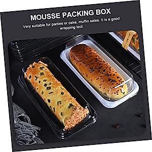 HEMOTON 16pcs Boxes Bread Box Transparent Plastic Bread Box Clear Mini Cake Box Clear Bakery Boxes Container with Lid Containers for Food Mini Cupcakes Cake Packing Container Dessert Case