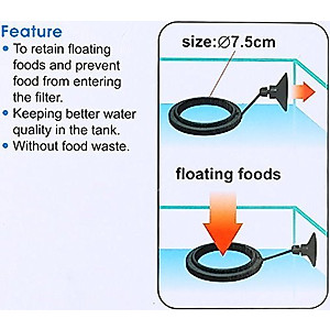 Fish Feeding Round Aquarium Fish Tank Ring Feeder Floating Food Circle 7.5cm