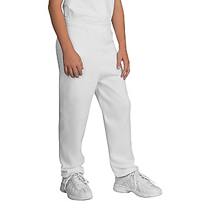 Port & Company Youth Core Fleece Sweatpant White