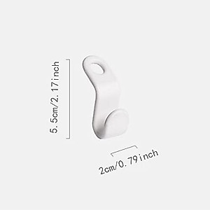 aoozleny 50PCS Clothes Hanger Connector Hooks Cascading Hangers Space Saving Organizer for Heavy Duty Cascading Hanger Extender Hooks White Plastic Hooks Closet Hanger
